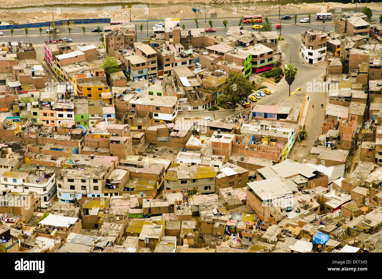 Shanty town; Lima, Peru Stock Photo - Alamy
