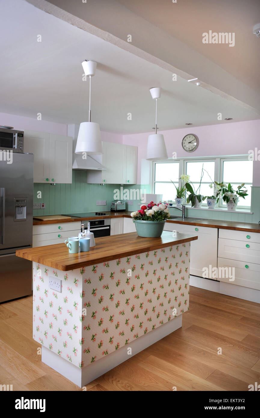 Kitchen of a modern barn conversion, Gloucestershire UK Stock Photo - Alamy