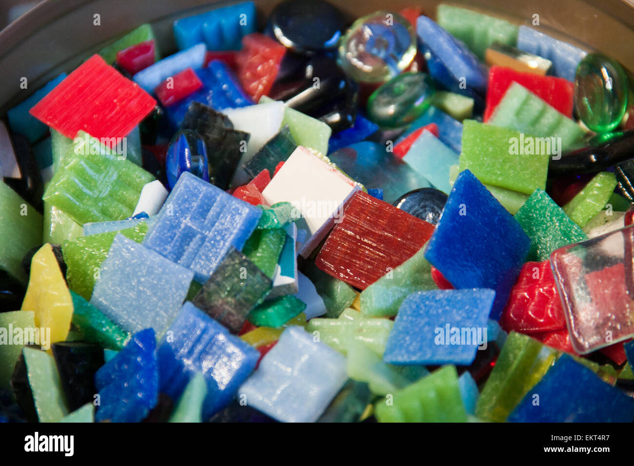 mosaic tiles, gems decoration colors Crafts Stock Photo - Alamy