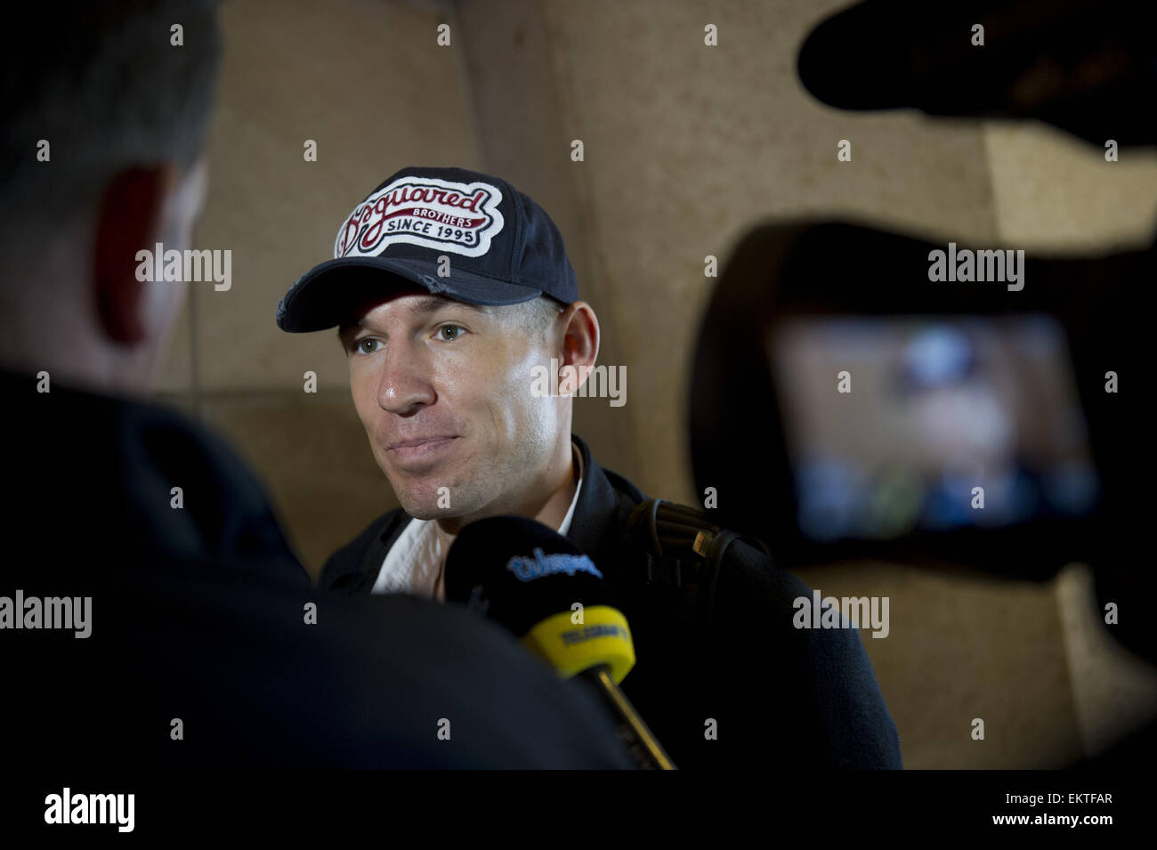 Dutch soccer player Arjen Robben prepares with the Dutch National team ...