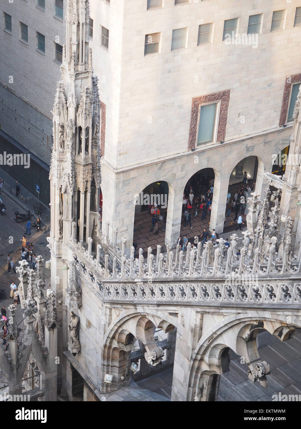 Roof top of Duomo Cathedral, Milan, Lombardy, Italy, Europe Stock Photo ...