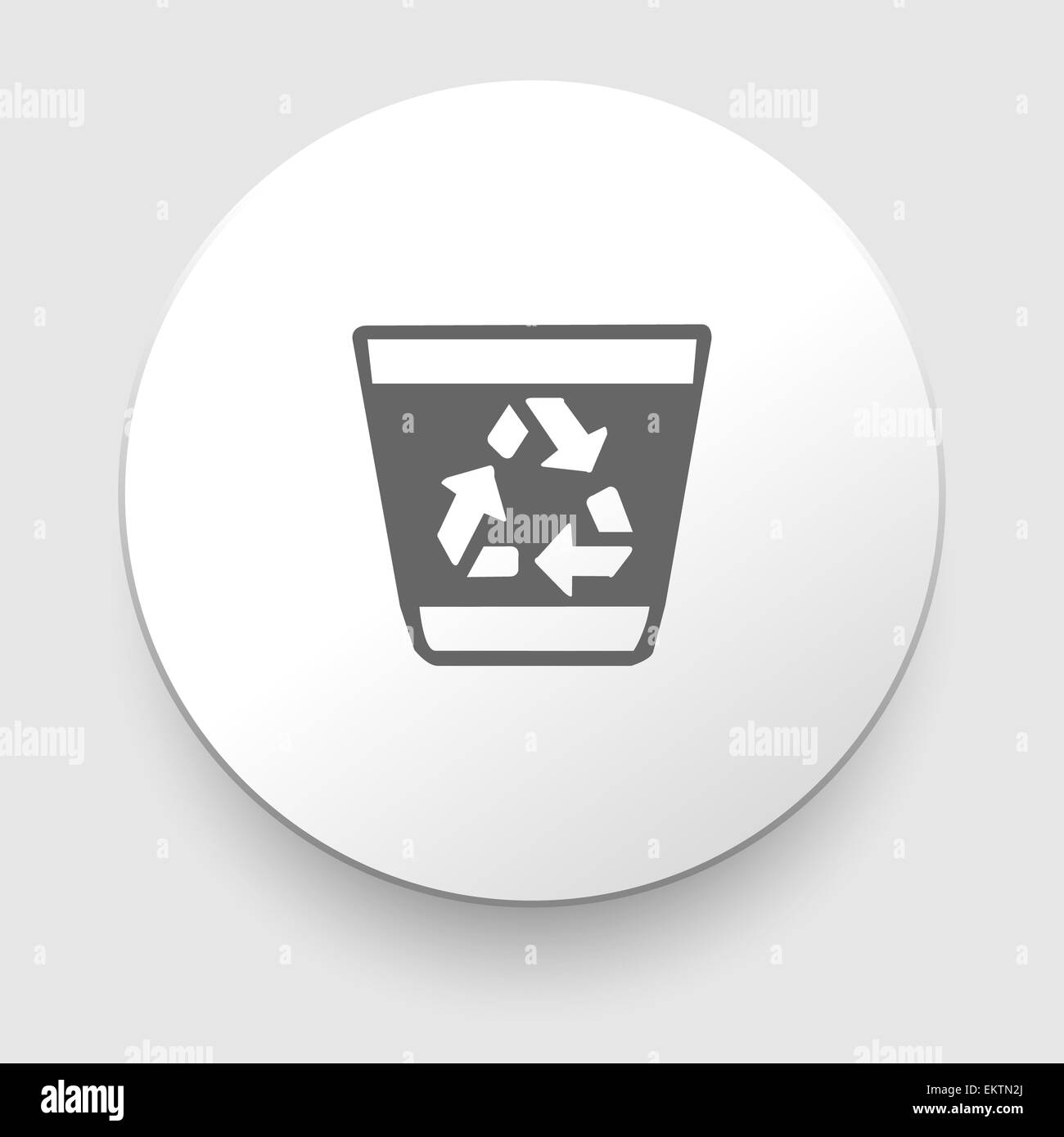 Trash can recycle icon Black and White Stock Photos & Images - Alamy