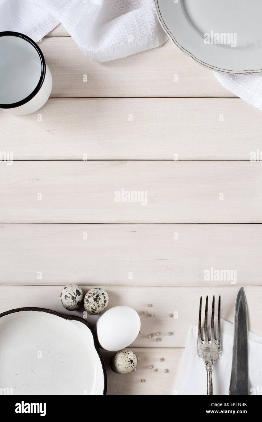 Breakfast light background Stock Photo - Alamy