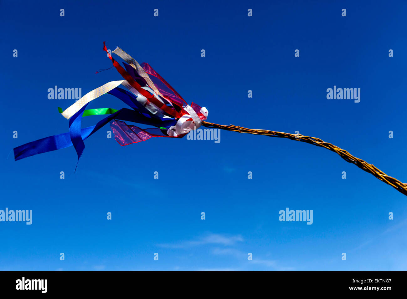 Wicker whip colorful ribbons, Easter Monday Czech Republic easter whip ...