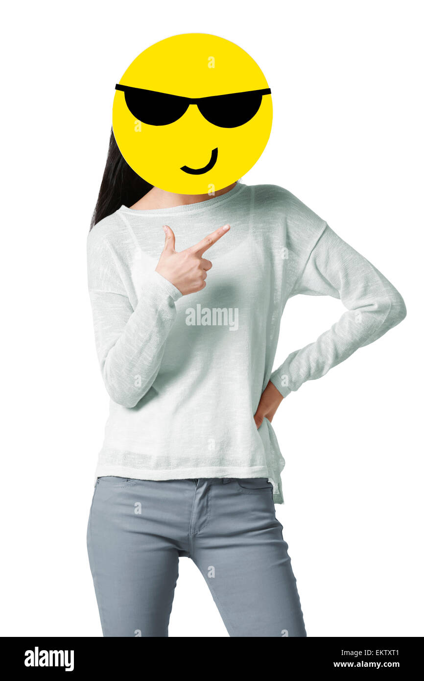 Young woman smiling cartoon Cut Out Stock Images & Pictures - Alamy