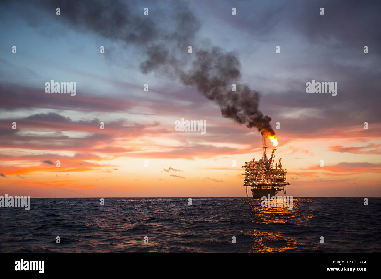 Flame coming off perdido oil rig in gulf of mexico;Corpus christi texas ...
