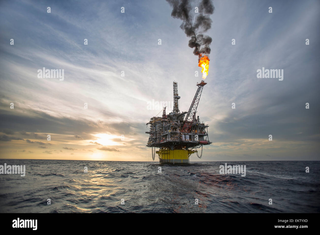 Flame coming off perdido oil rig in gulf of mexico;Corpus christi texas ...