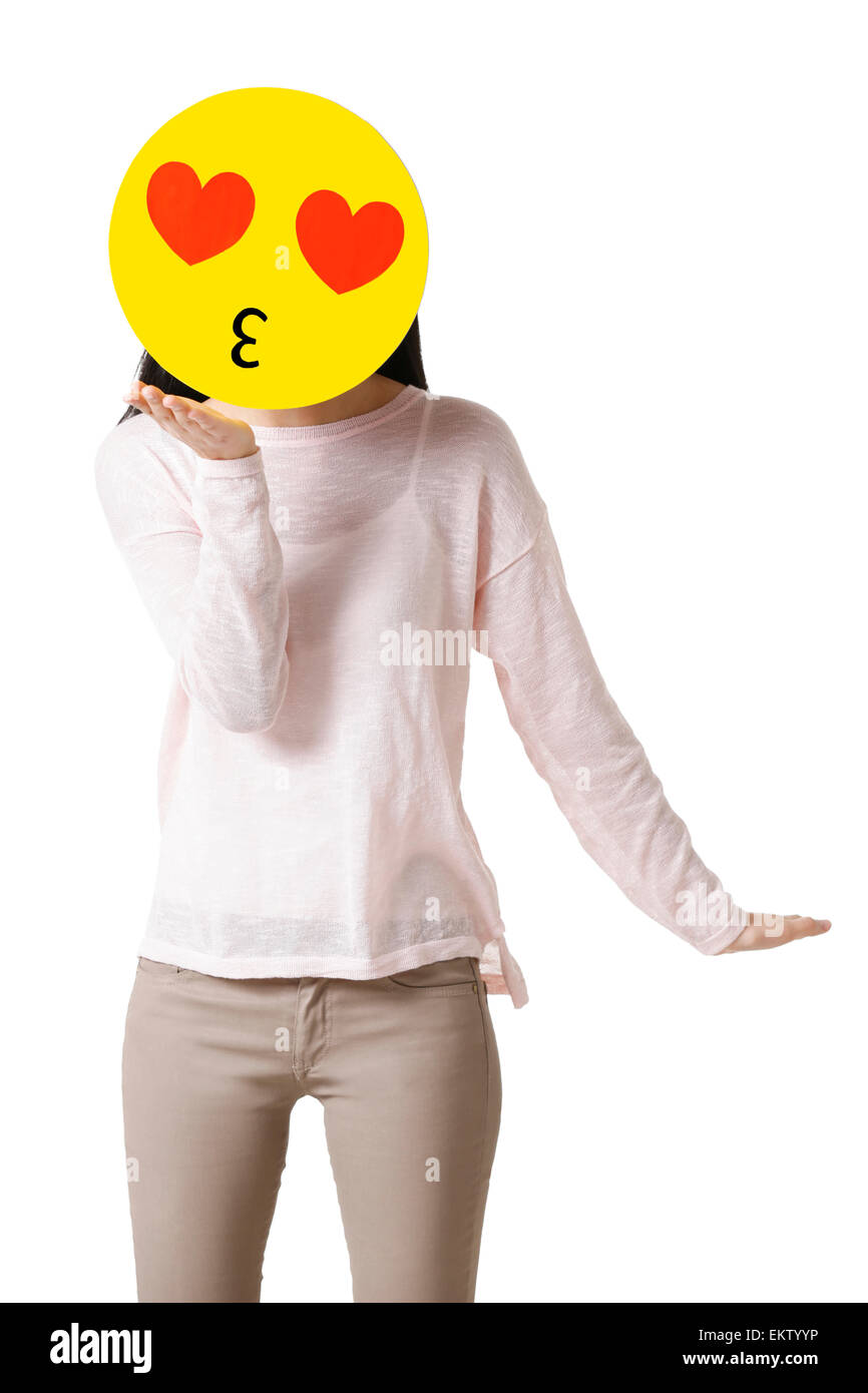 Emoticon kiss love emoji face hi-res stock photography and images - Alamy