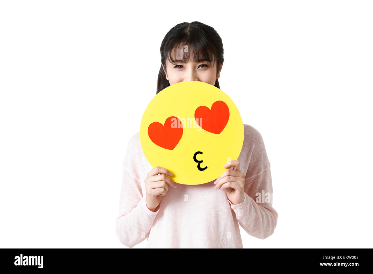 Shy emoticon hi-res stock photography and images - Alamy