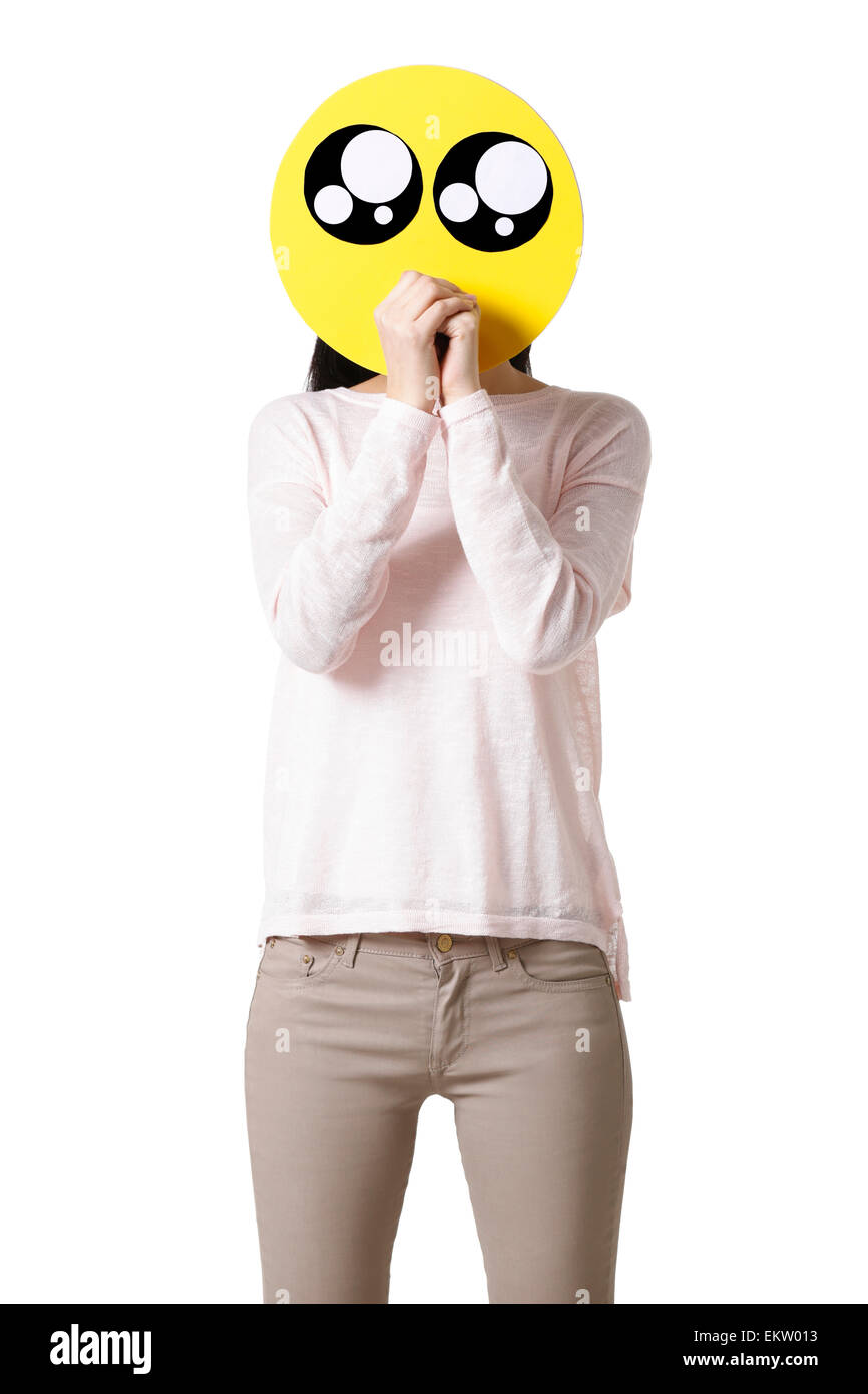 Woman crying hands face Cut Out Stock Images & Pictures - Alamy