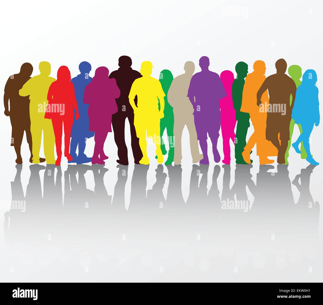 Vector young woman walking Stock Vector Images - Alamy