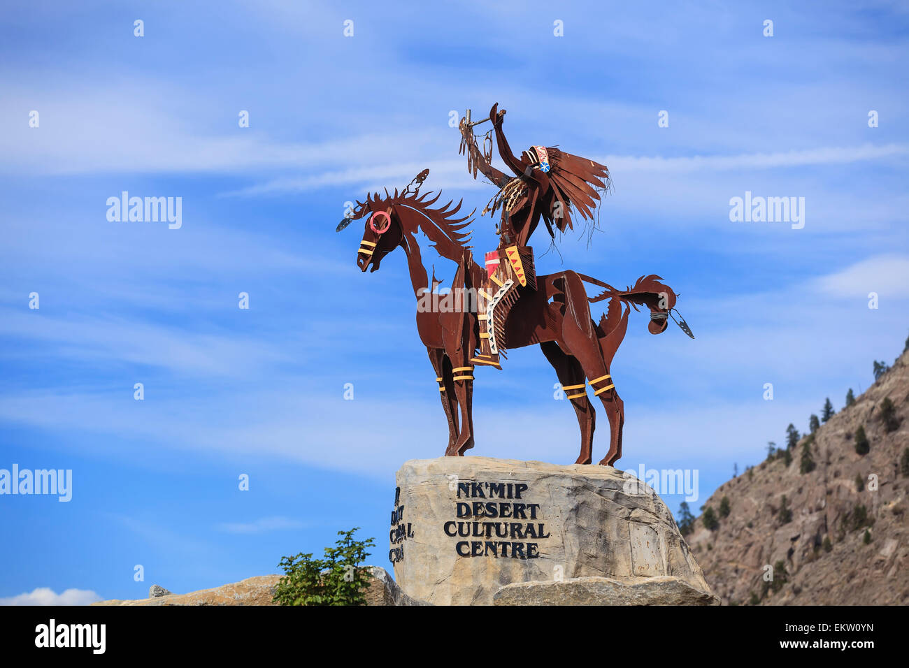 First Nations Sculpture At The Entrance To Nk'mip Desert Cultural ...