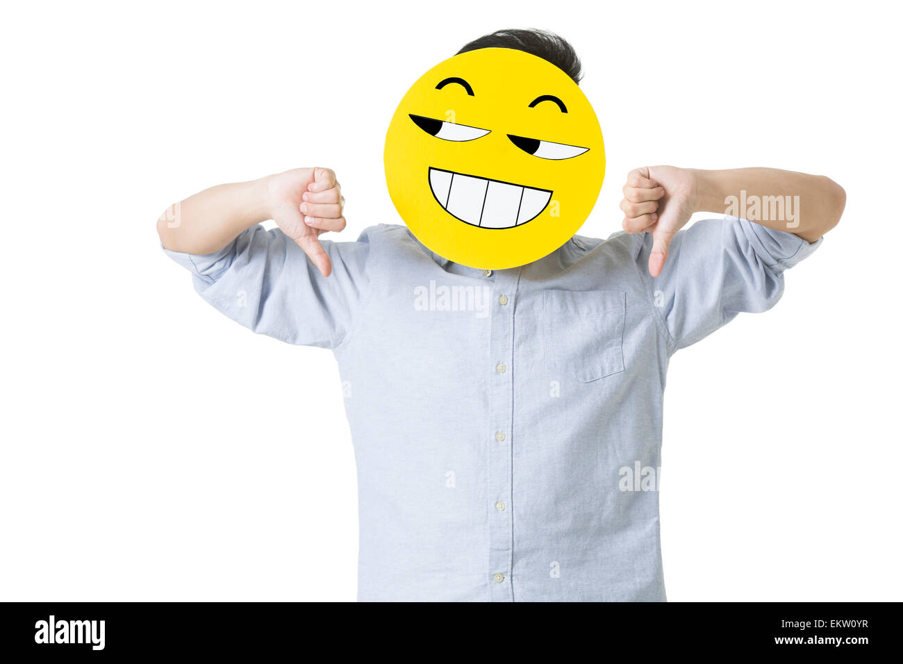 Smiley Face With Thumbs Down