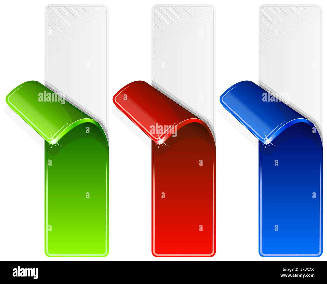 Collection sticker with curled up edge Stock Photo - Alamy