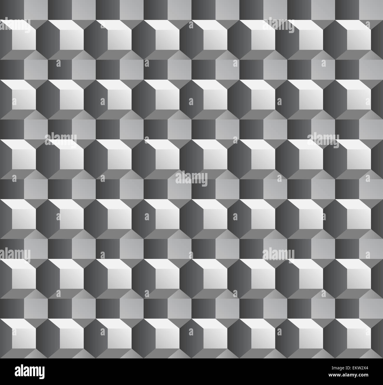 Abstract 3d seamless pattern with hexagon shapes Stock Photo - Alamy