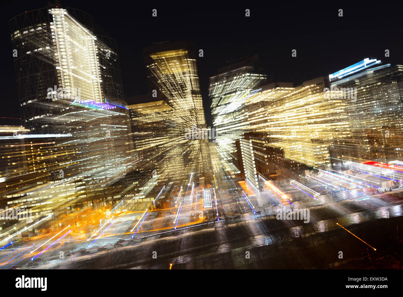 Calgary night time skyline hi-res stock photography and images - Alamy