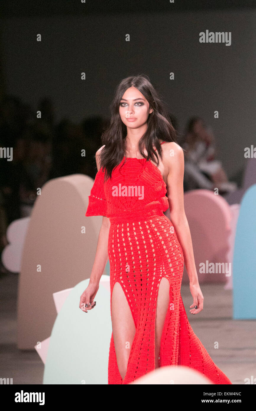 Sydney, Australia. 14th Apr, 2015. Model on the runway during Alice ...