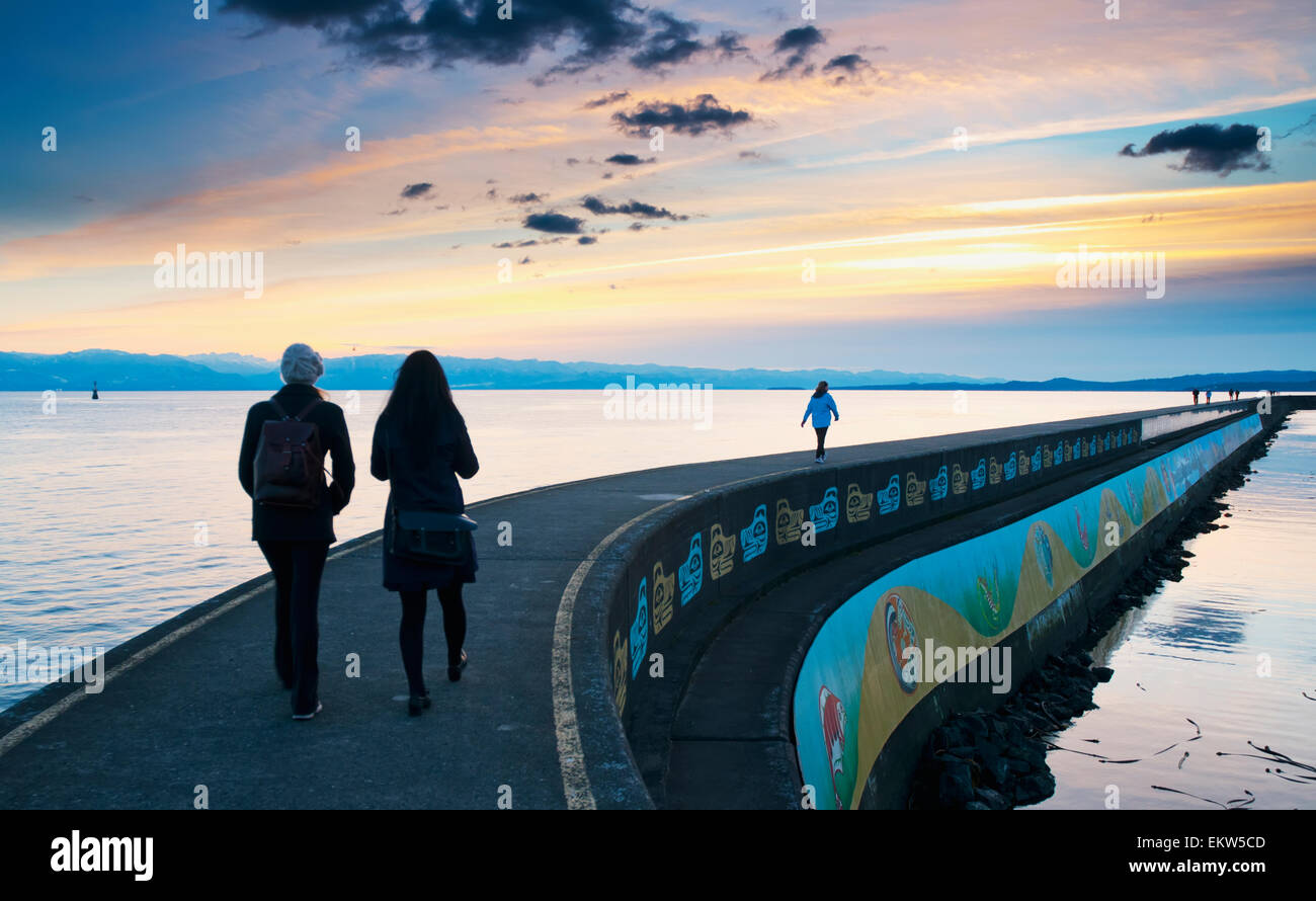 The Breakwater Is A Large Cement Dam At Ogden Point; Victoria ...