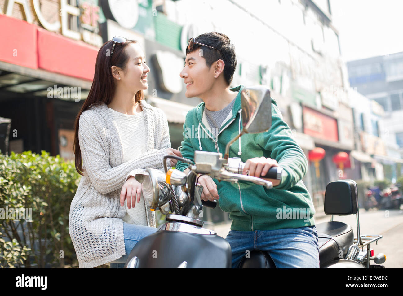 Husband wife riding motorcycle hi-res stock photography and images - Alamy