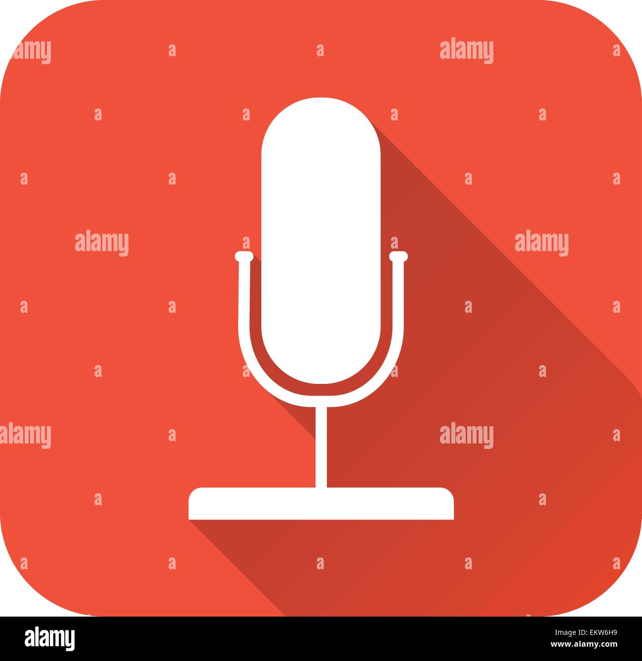microphone web icon, flat design - EPS 10 Stock Vector Image & Art - Alamy