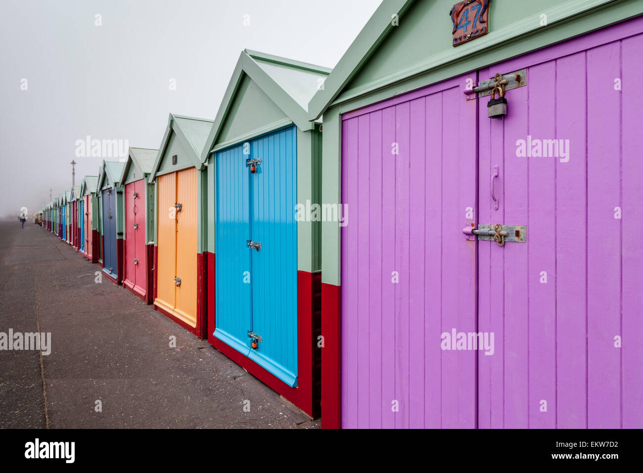Colourful Beach Huts, Brighton, Sussex, UK Stock Photo - Alamy