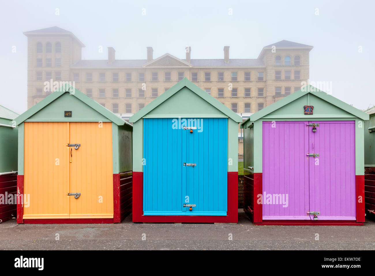 Colourful Beach Huts, Brighton, Sussex, UK Stock Photo - Alamy