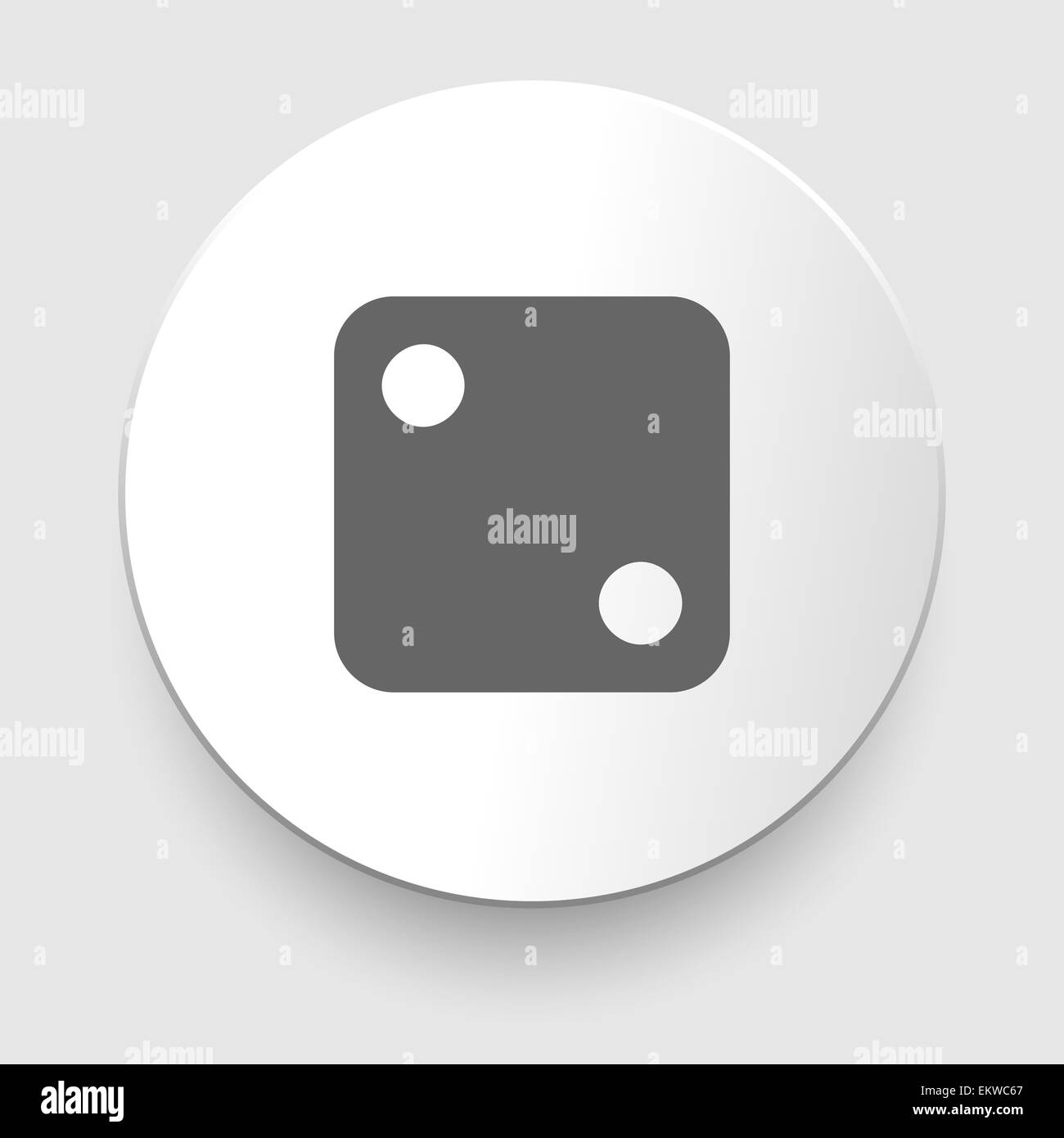 Vector illustration of one dices - side with 2 Stock Photo - Alamy