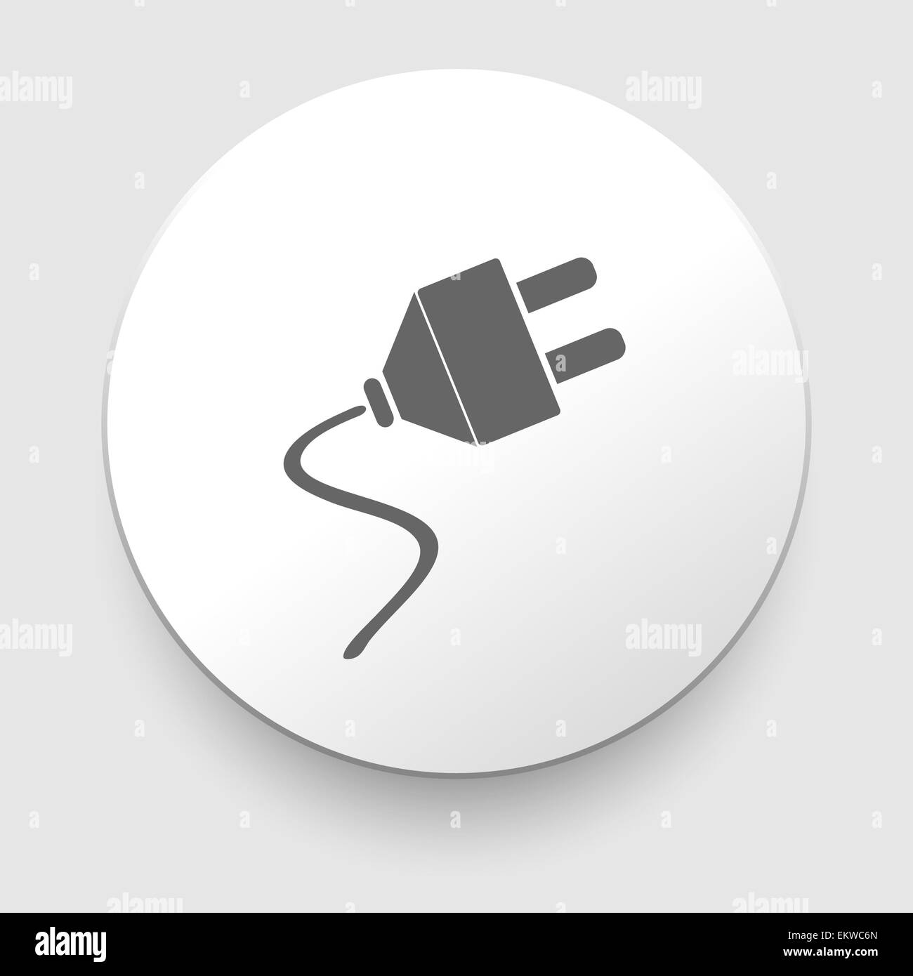 Vector app circle plug grey icon. Eps10 Stock Photo - Alamy