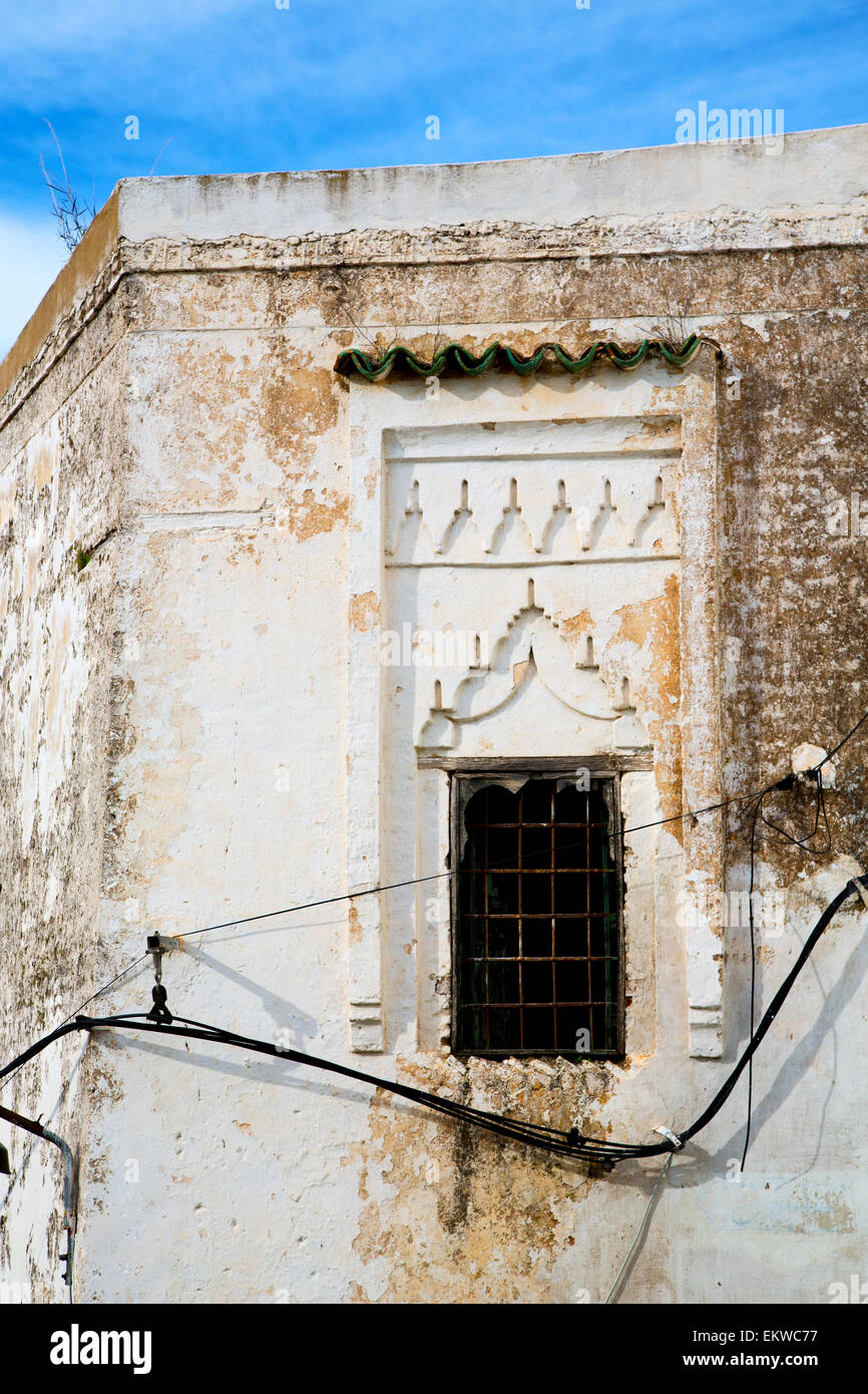 window in morocco africa and old construction wal brick historical ...