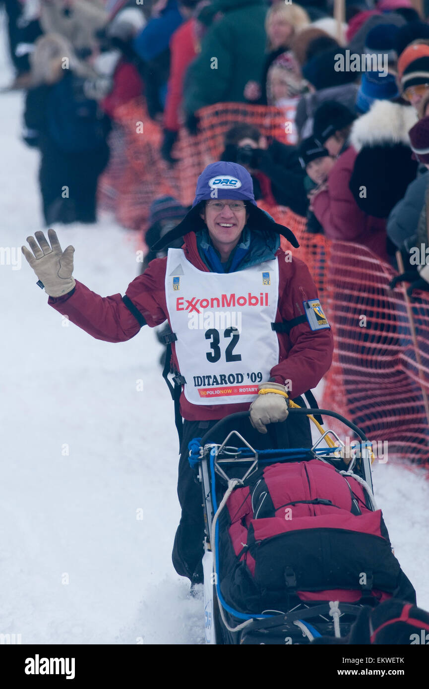 Alan Peck Team Leaves The Start Line During The Restart Day Of Iditarod ...