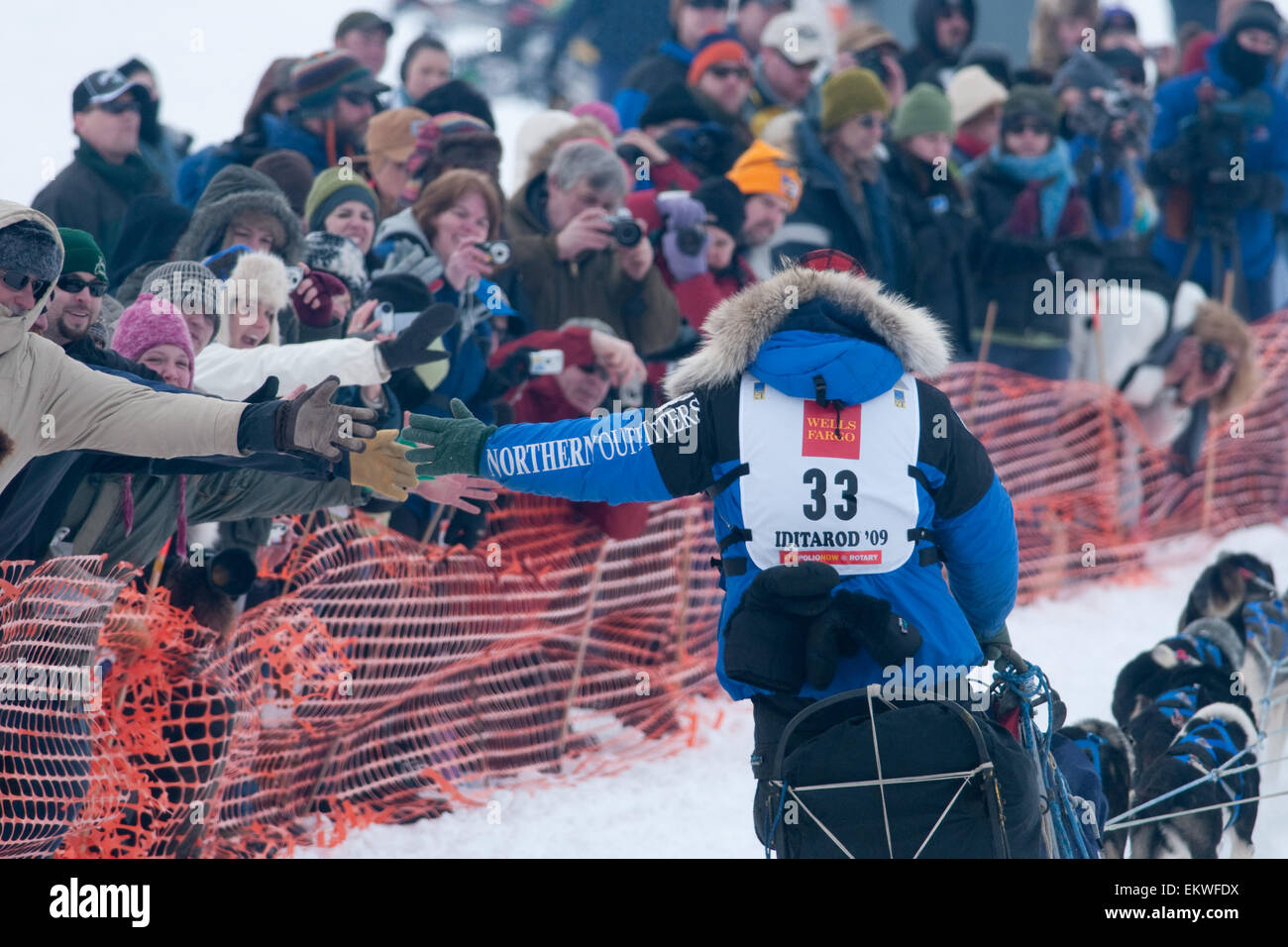 Martin Buser Team Leaves The Start Line During The Restart Day Of ...