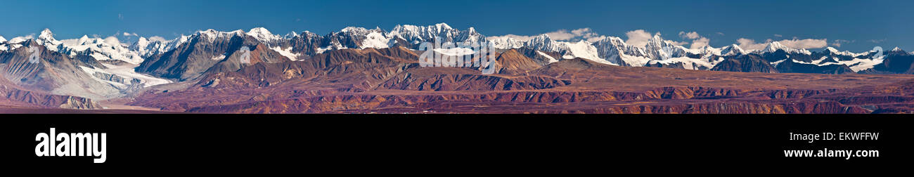 Panorama of the Alaska Range from the Denali Highway, Paxson, Interior ...