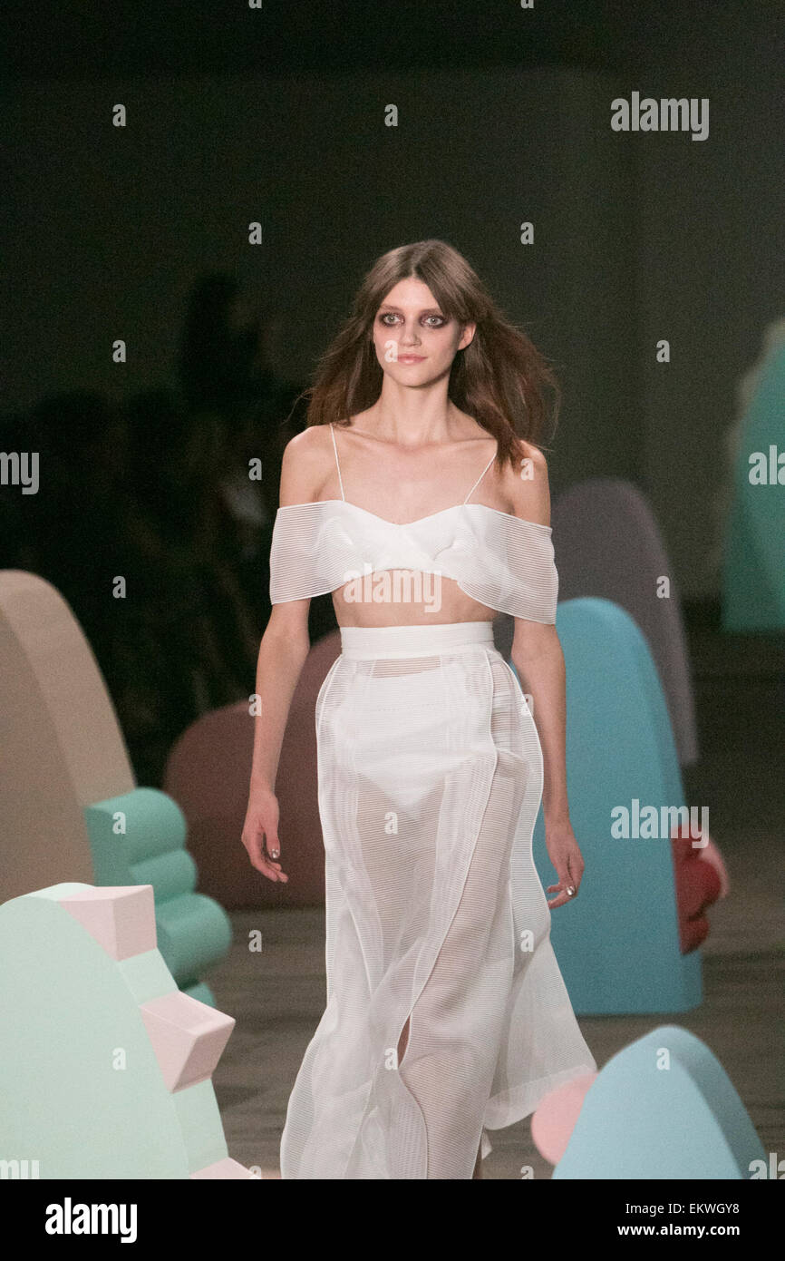Sydney, Australia. 14th Apr, 2015. Model on the runway during Alice ...