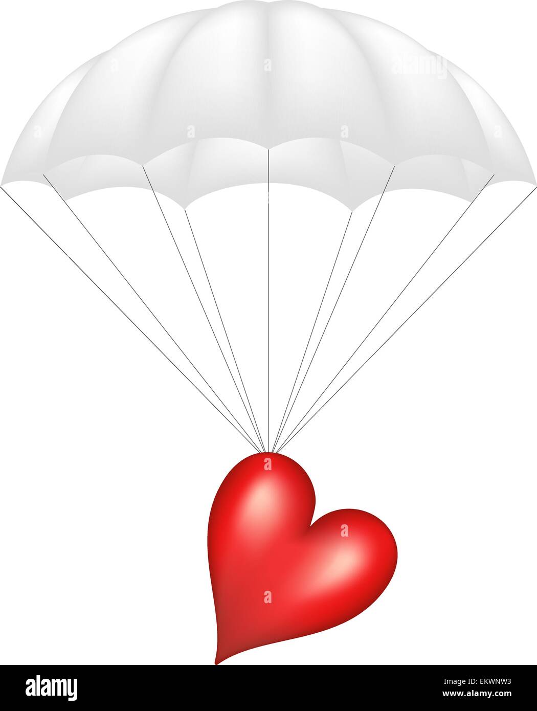 Flying red heart white Stock Vector Images - Alamy