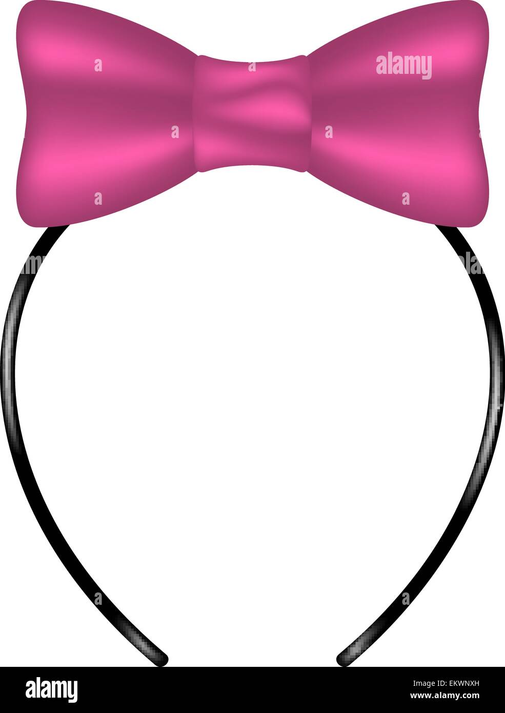 Pink bow hair Stock Vector Images - Alamy