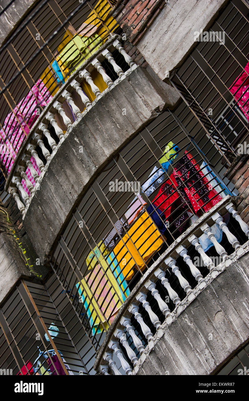Detail Of Balconies On Building; Dhaka, Bangladesh Stock Photo - Alamy