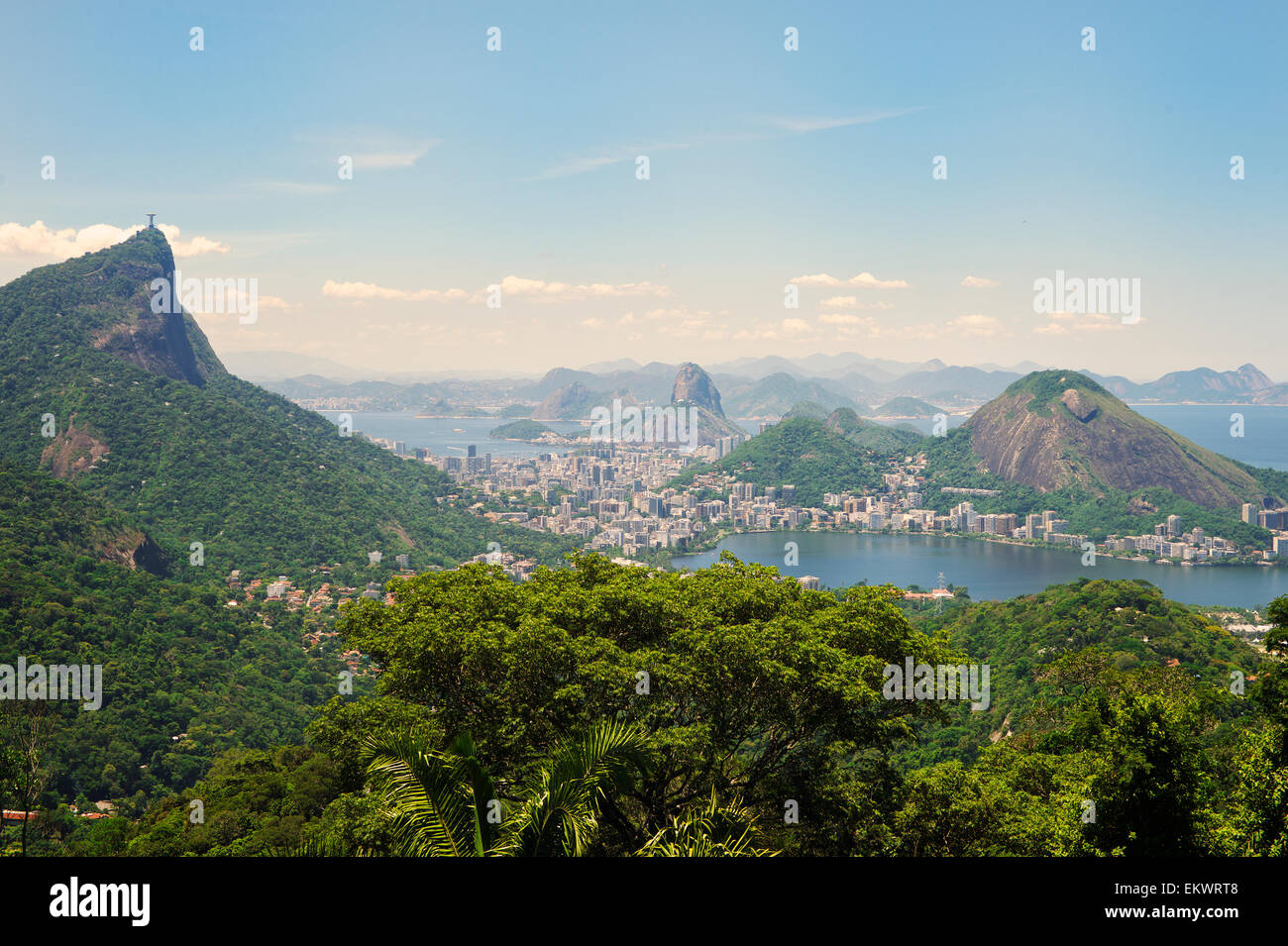 Rio de Janeiro Brazil view of the dramatic natural skyline from the ...