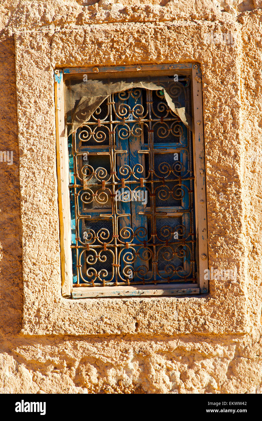window in morocco africa and old construction wal brick historical ...