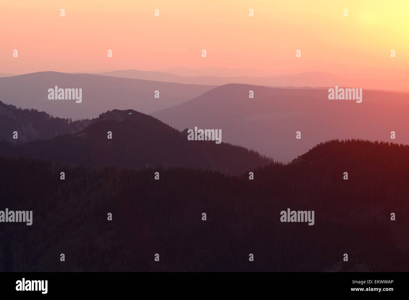 Purple sky view hi-res stock photography and images - Alamy