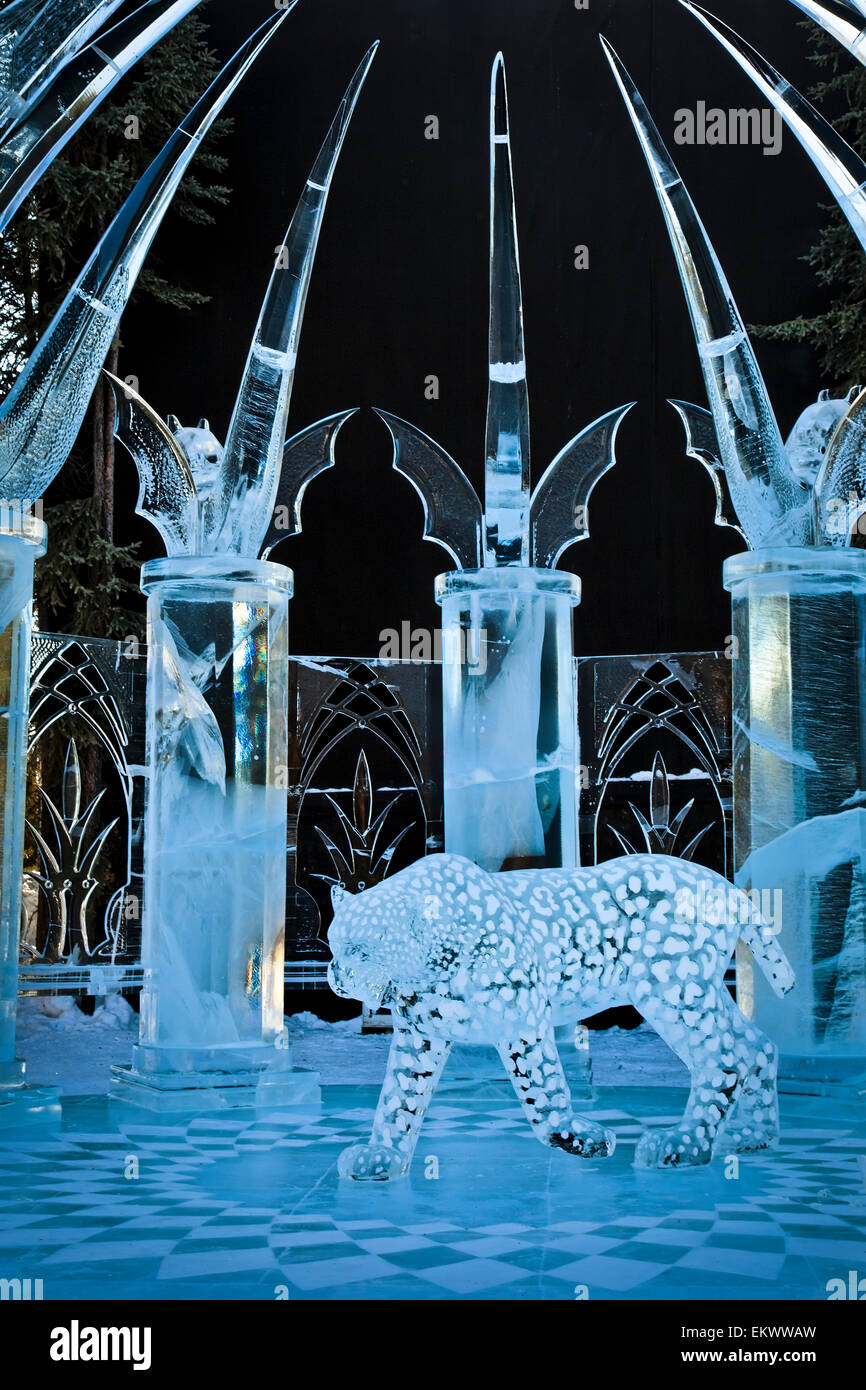 Ice sculpture "Palace Pet", World Ice Art Championships 2011, Ice Park ...
