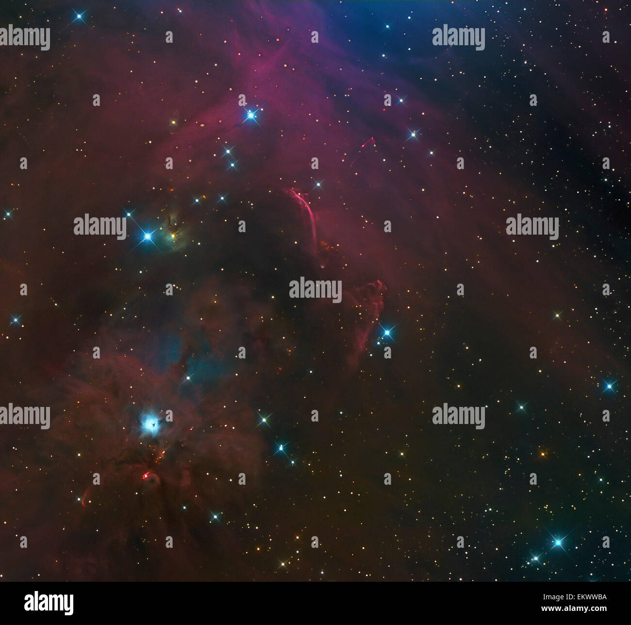 HH-222, The Waterfall Nebula, roughly 1,350 light-years from Earth in ...