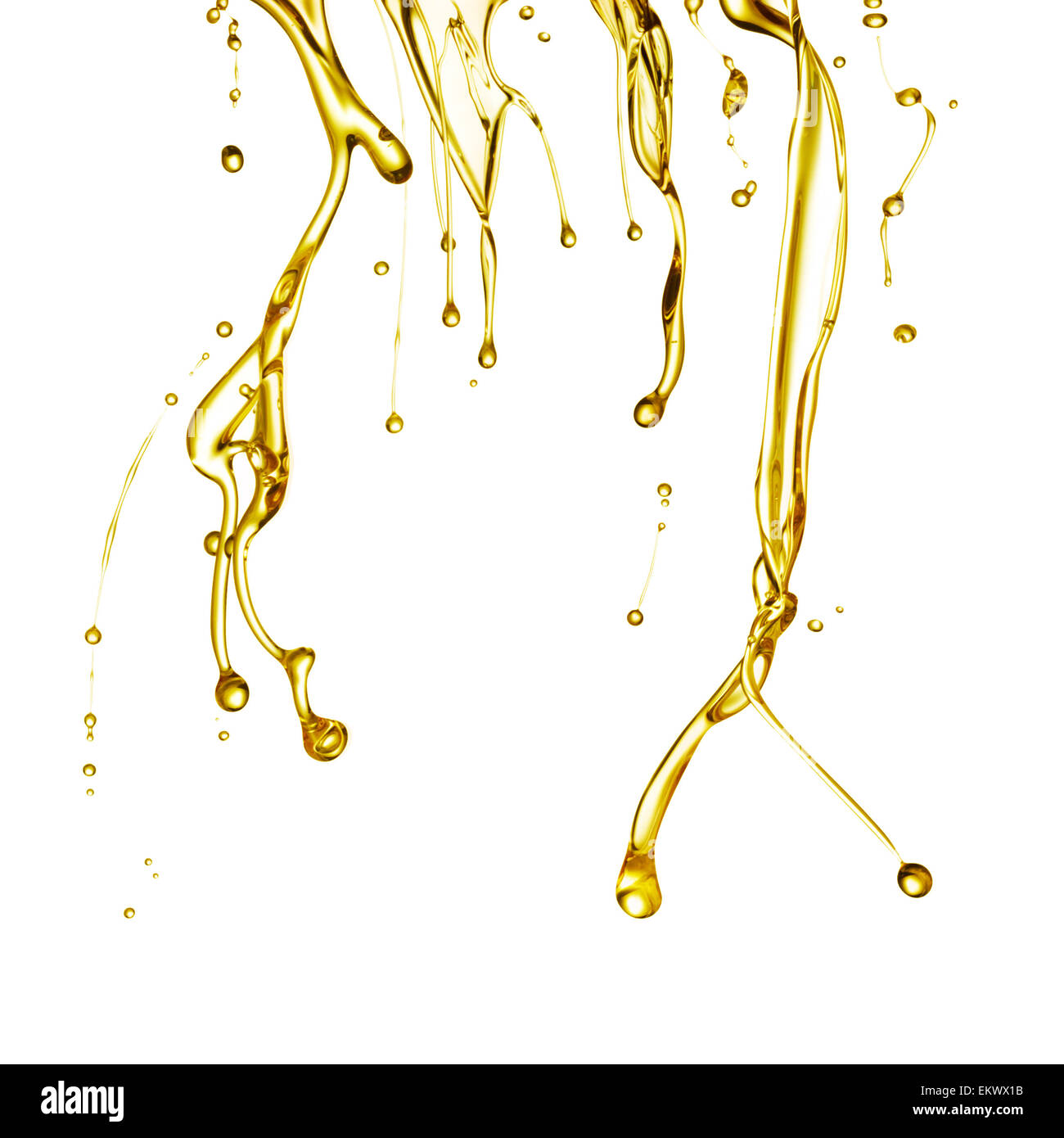cooking oil dropping isolated on white background Stock Photo - Alamy