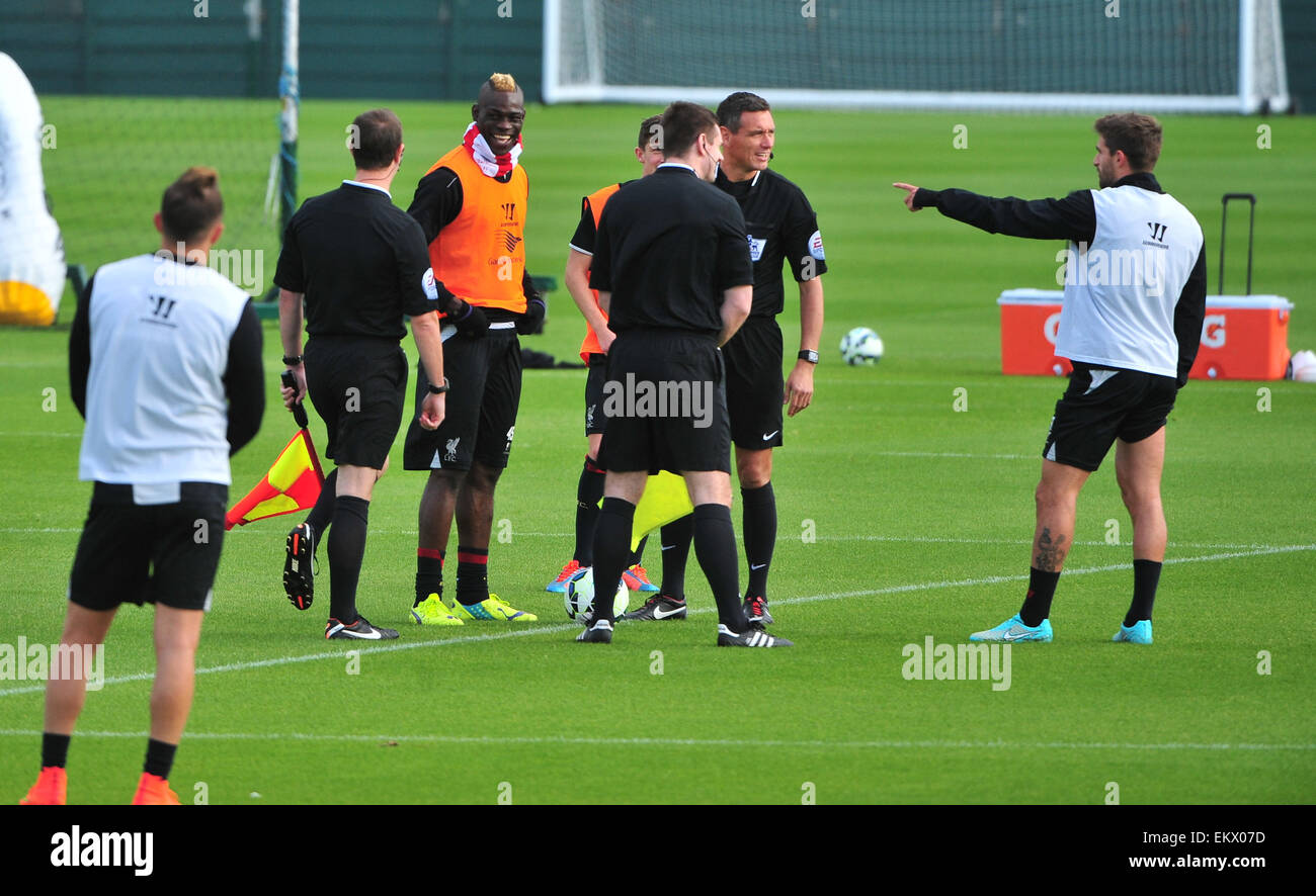 Liverpool F.C. players train at Melwood during the international break ...