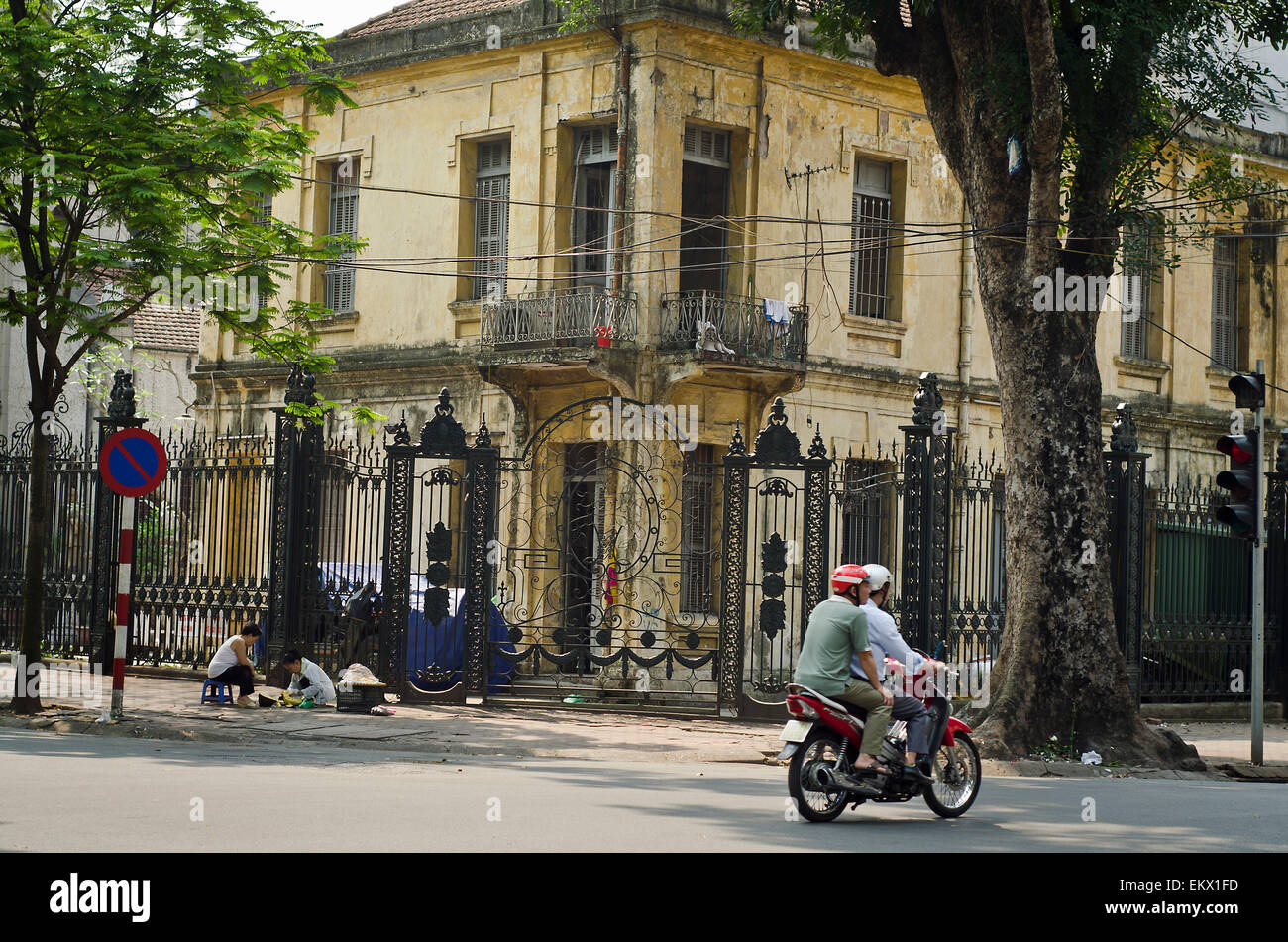 French colonial building, French quarter, Hanoi, Vietnam Stock Photo ...