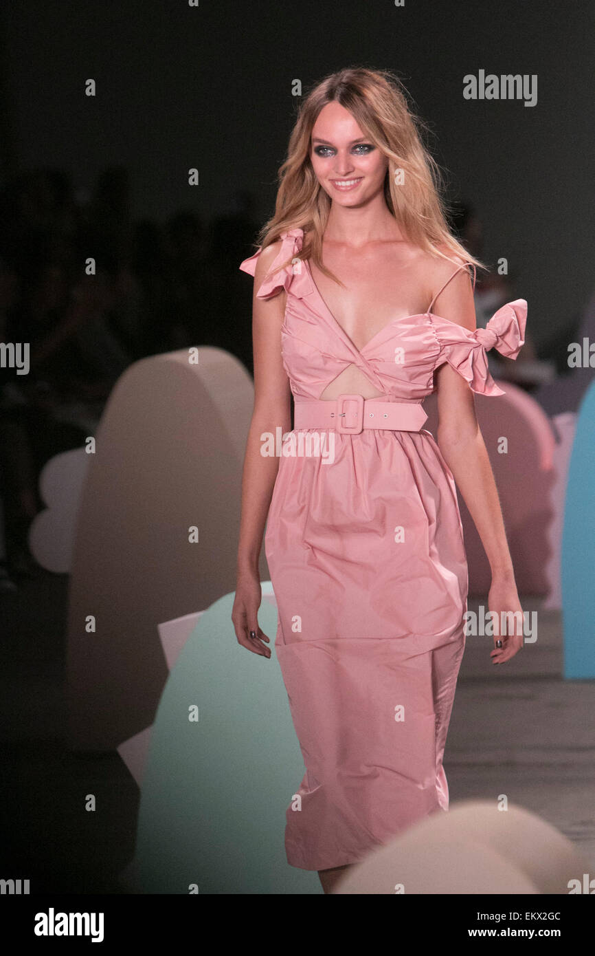 Sydney, Australia. 14th Apr, 2015. Model on the runway during Alice ...