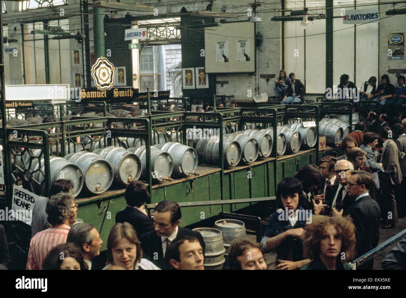 Covent Garden Beer Exhibition London UK 1975 Stock Photo - Alamy