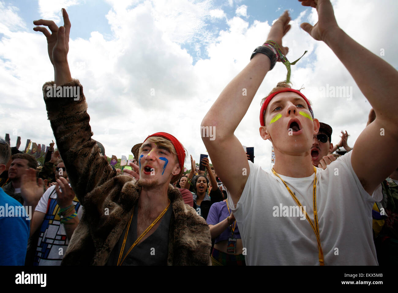 Frontrow: Listening to 'Centron 3030.' Stock Photo - Alamy