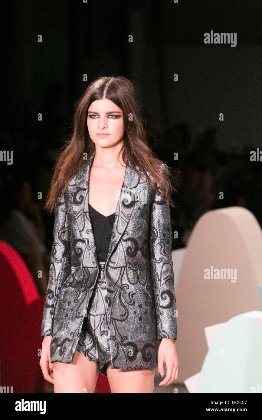 Sydney, Australia. 14th Apr, 2015. Model on the runway during Alice ...