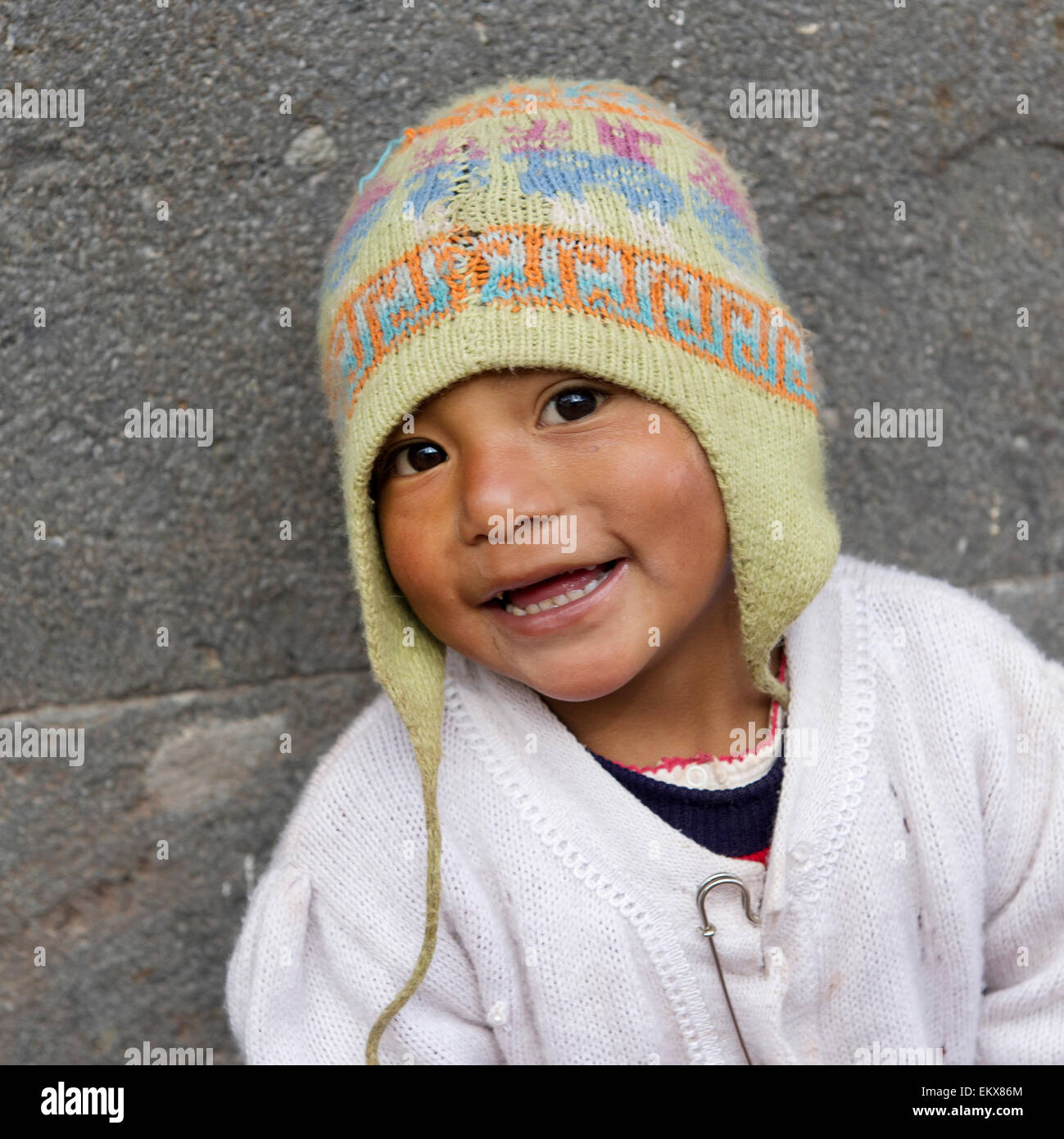 Portrait Of A Young Boy Wearing A Hat; Cusco Peru Stock Photo - Alamy