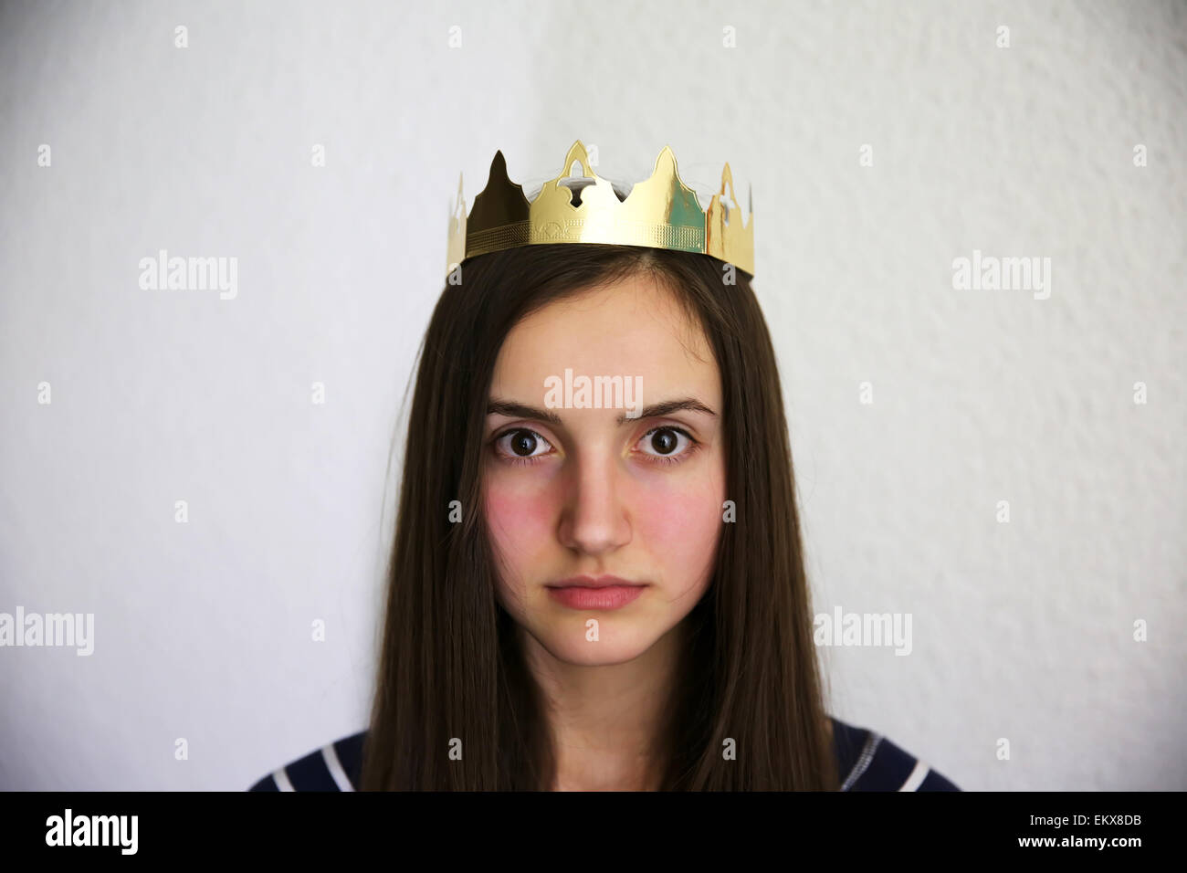 Portrait of the girl with a crown Stock Photo - Alamy